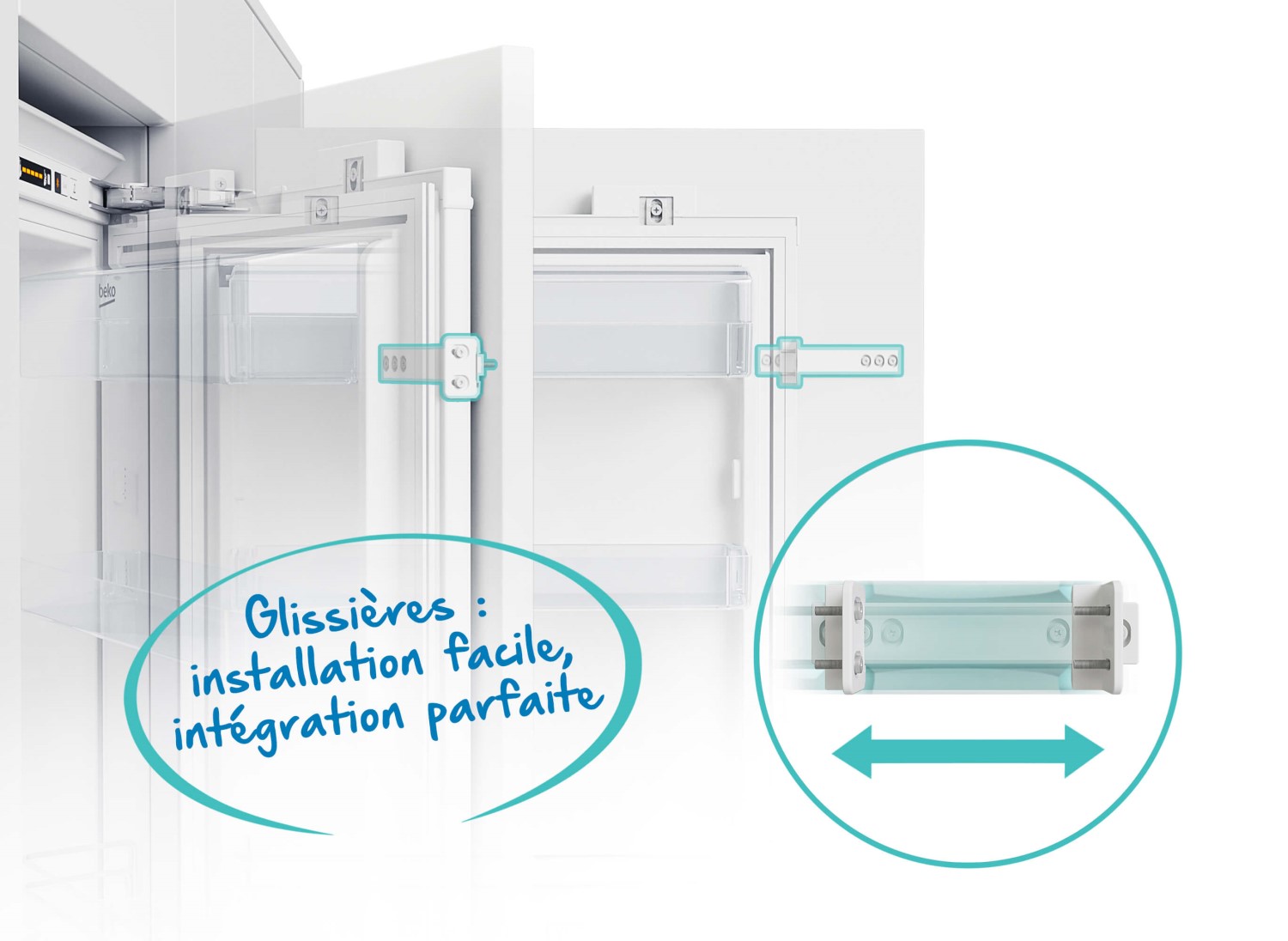 Réfrigérateur / Congélateur encastrable BCSA285K4SN | Beko