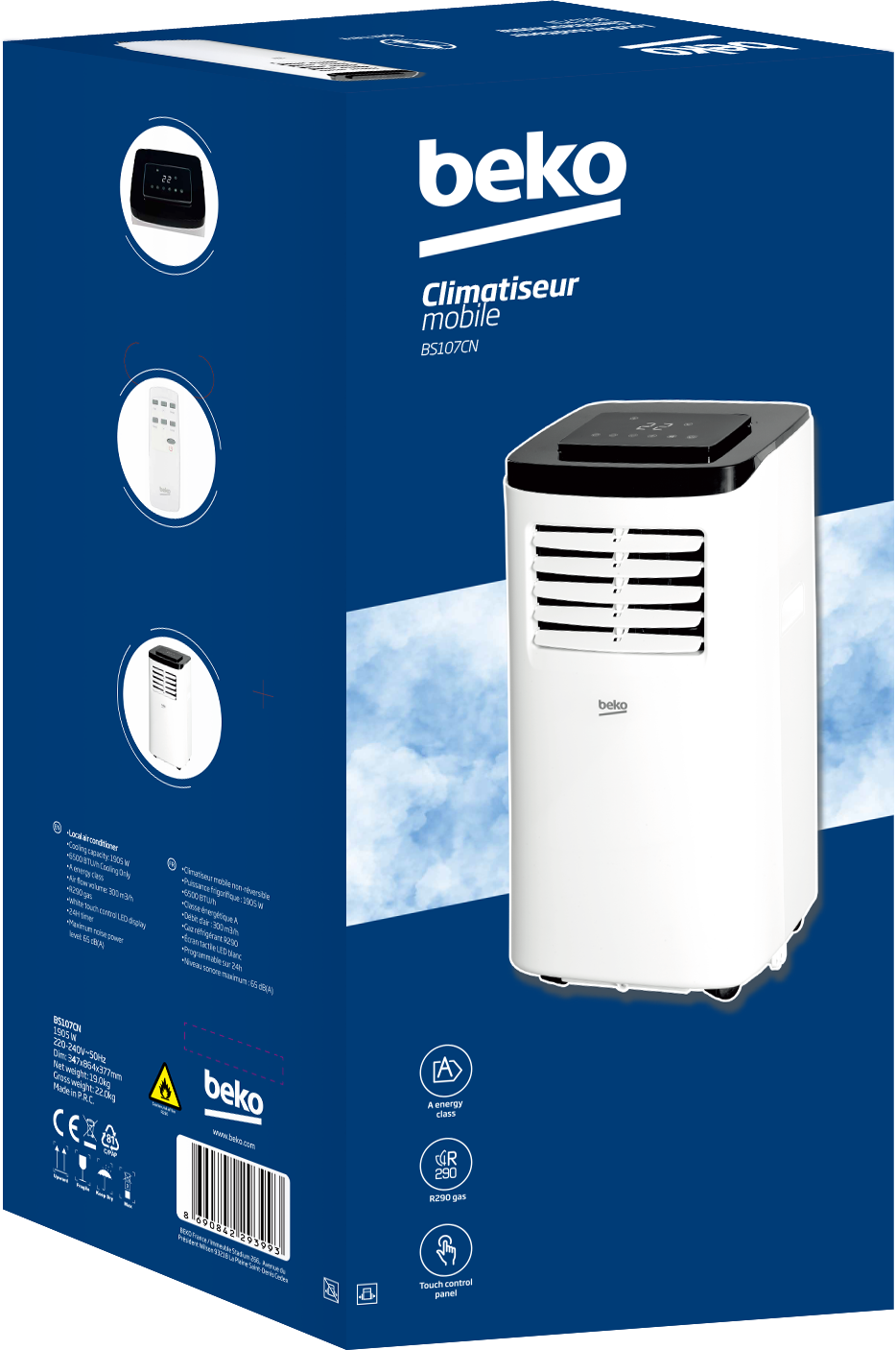 Climatiseur mobile BS107CN | Beko