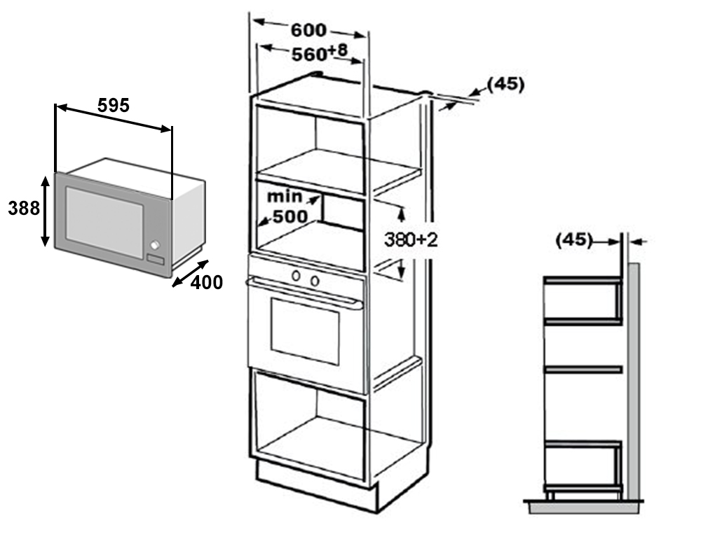 Micro-ondes et grill encastrable BMGB25332BG | Beko